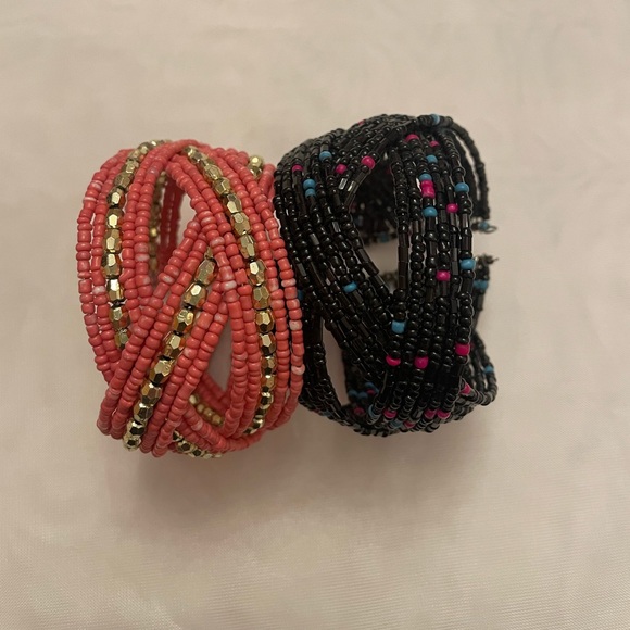 Jewelry | Boho Seed Bead Braided Wire Cuff Bracelets | Poshmark